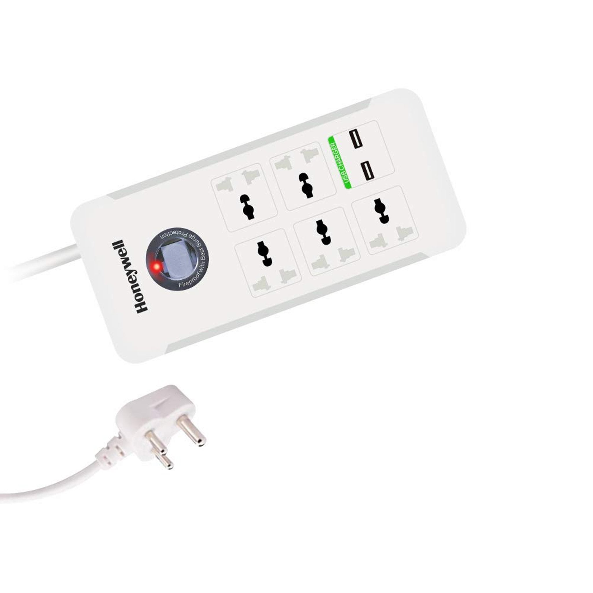 Honeywell 5 socket Surge Protector + 2 USB