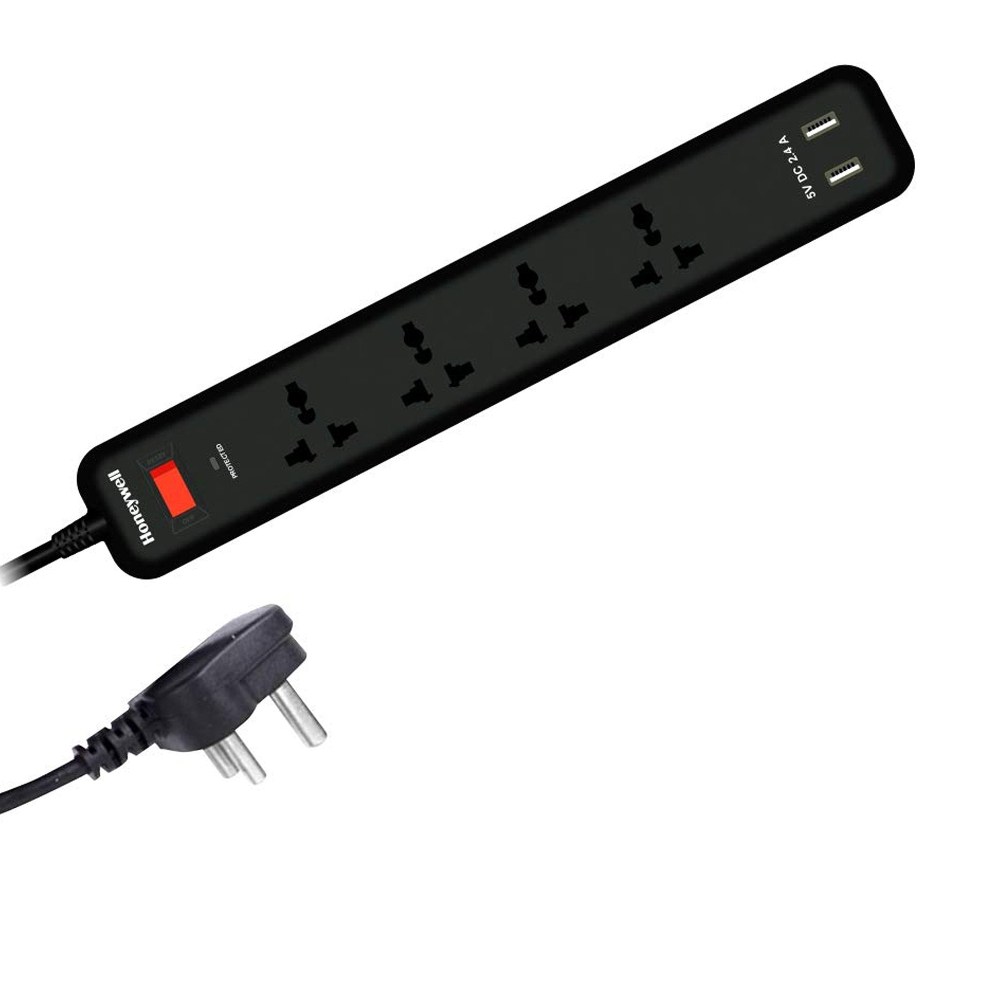 Honeywell 4 socket Surge Protector + 2 USB
