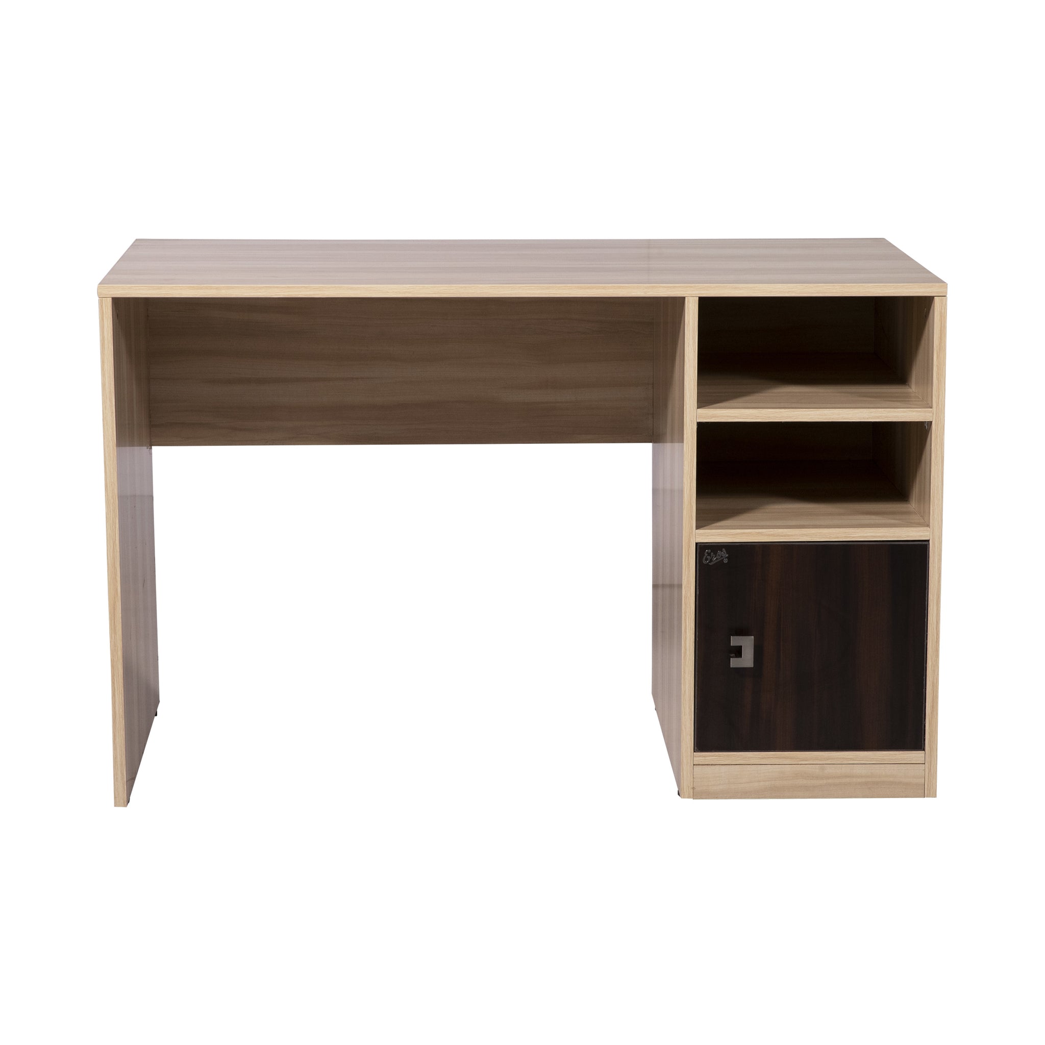 WorkStore Study Table, Particle Wood, With Open Drawer & Storage