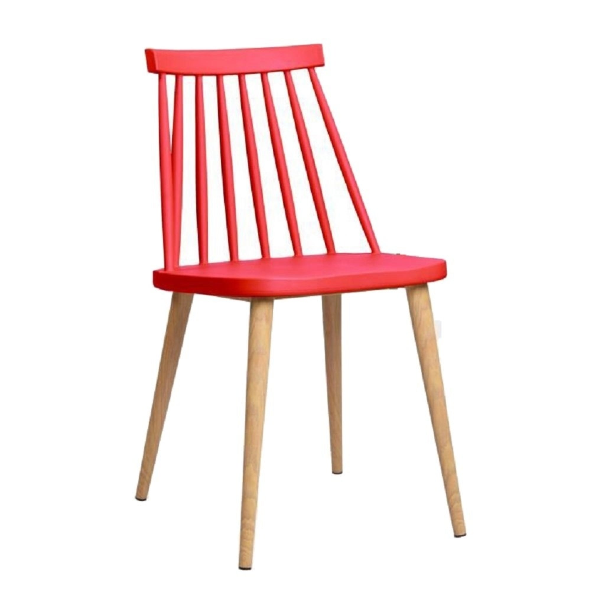 WorkStore Fanny Chair for Home, Windsor Style, Red