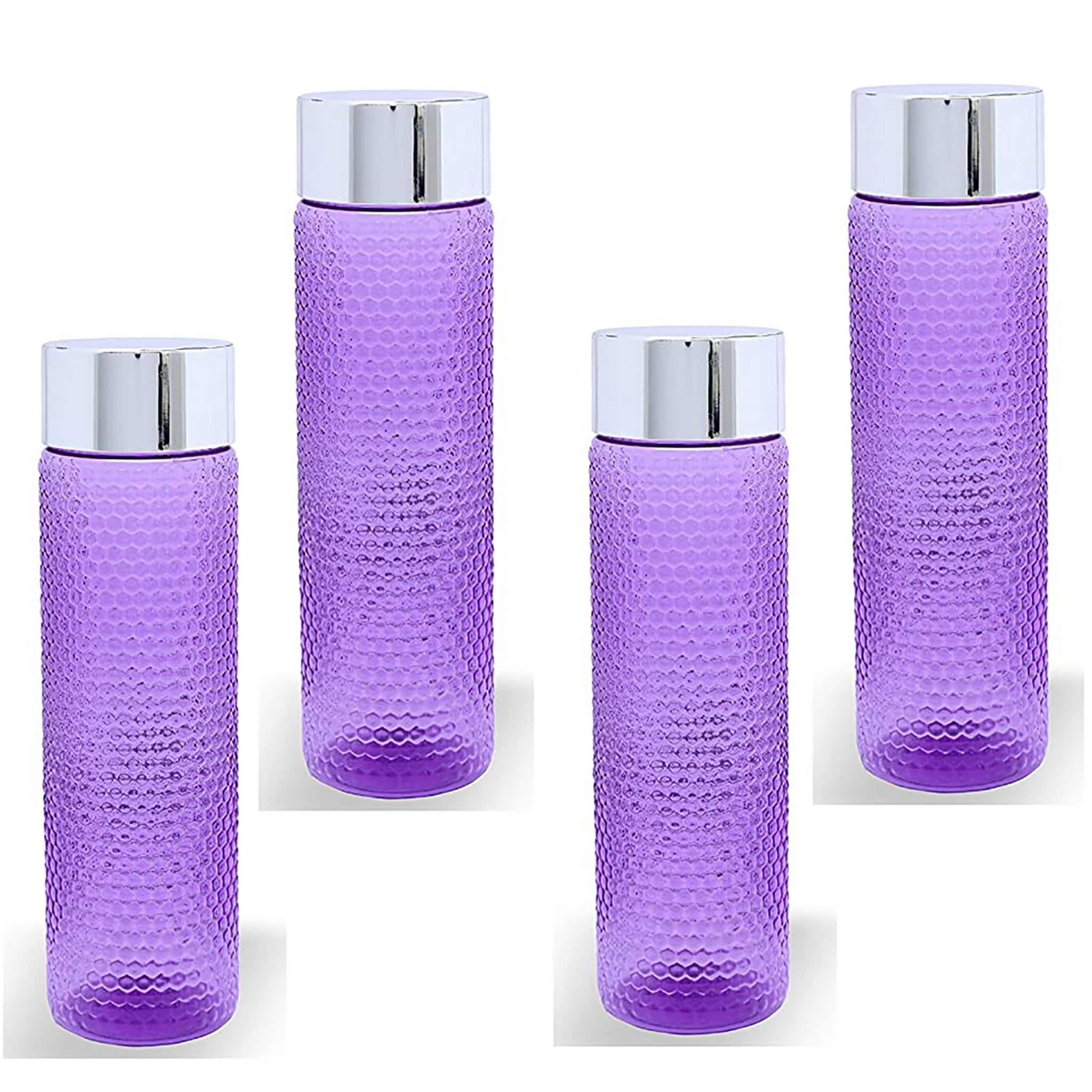 Jaypee Plus Water Bottle, 1 Litre, Plastic, for Fridge, Set of 4, Viol